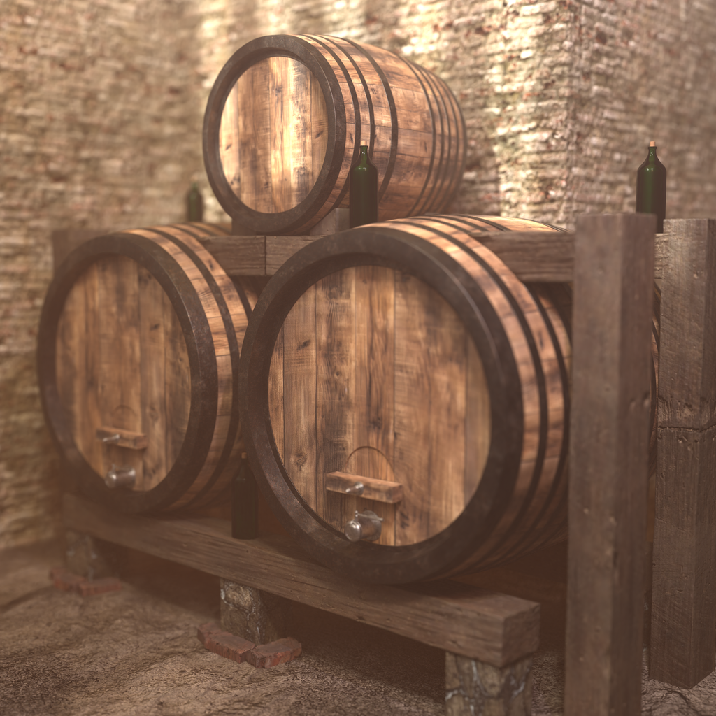 Cellar Barrels | Containers models | BlenderKit