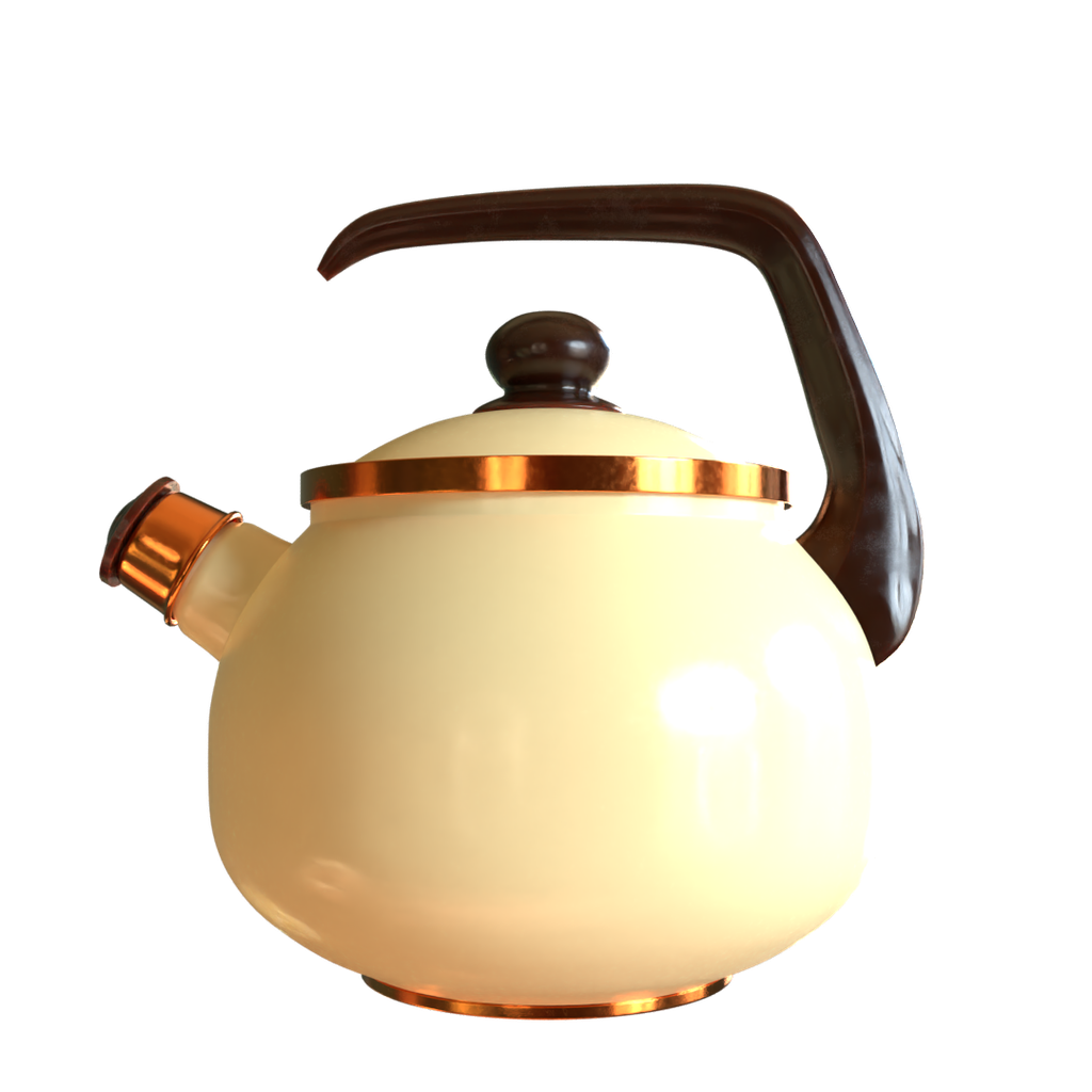 Enamel Kettle | FREE Kitchenware models | BlenderKit