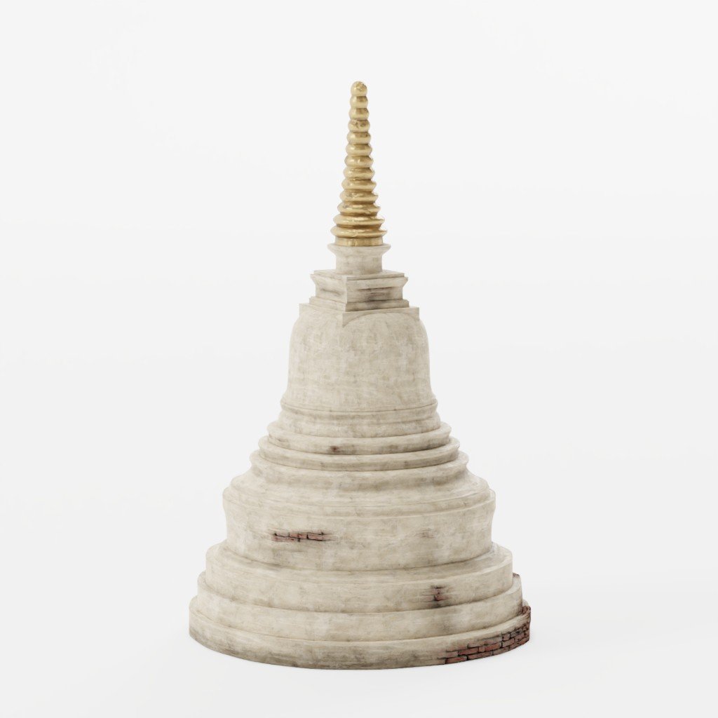 Buddhist Stuppa | FREE Architectural Structures models | BlenderKit
