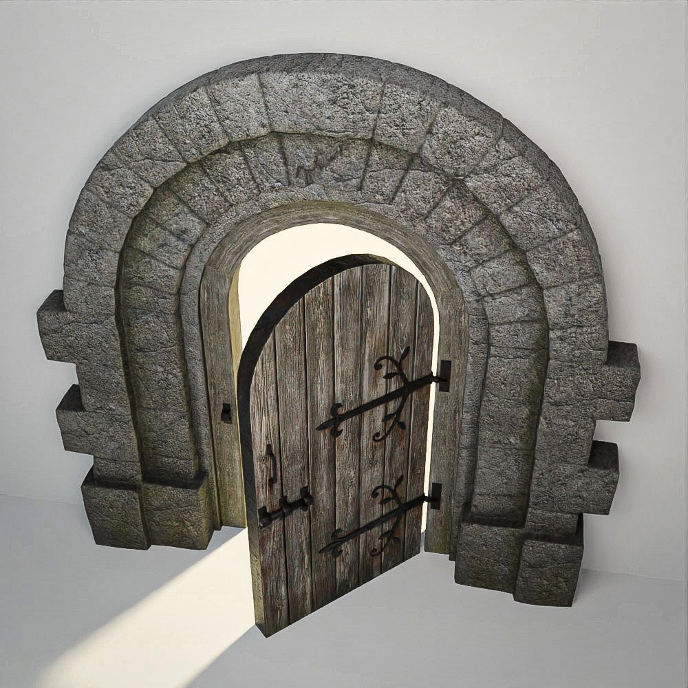 Medieval Norman Door 2 | Doors models | BlenderKit