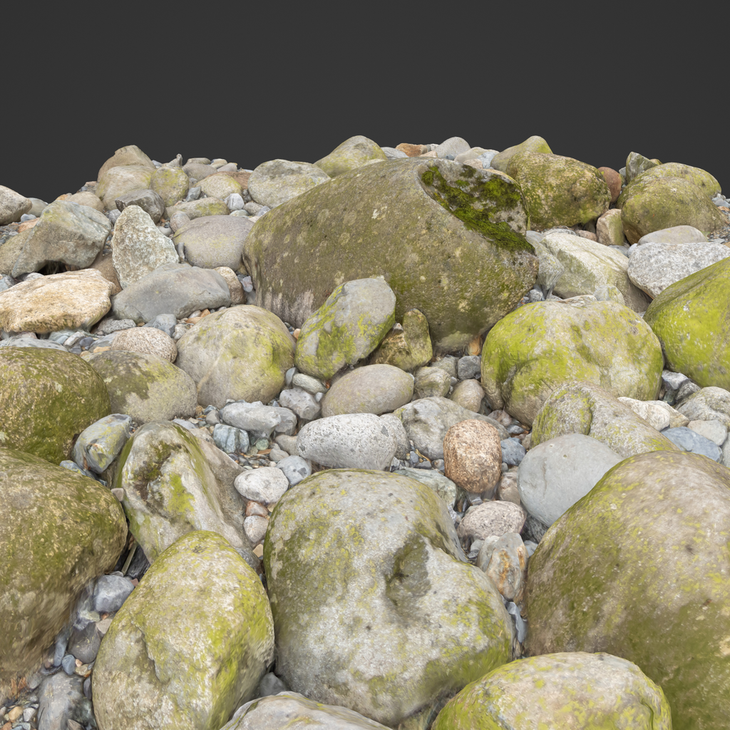Rocks by River Photoscan | FREE Environment Elements models | BlenderKit
