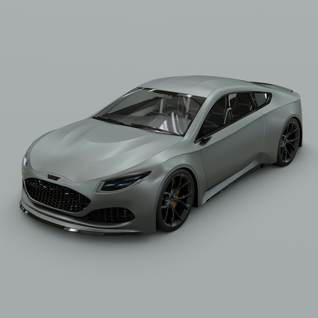 BlenderKit | Download the 2 Door V8 Luxury Sports Car model