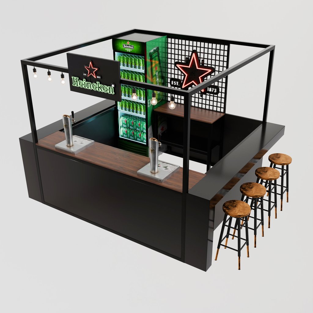 Beer tent Heineken | Restaurant / Bar models | BlenderKit