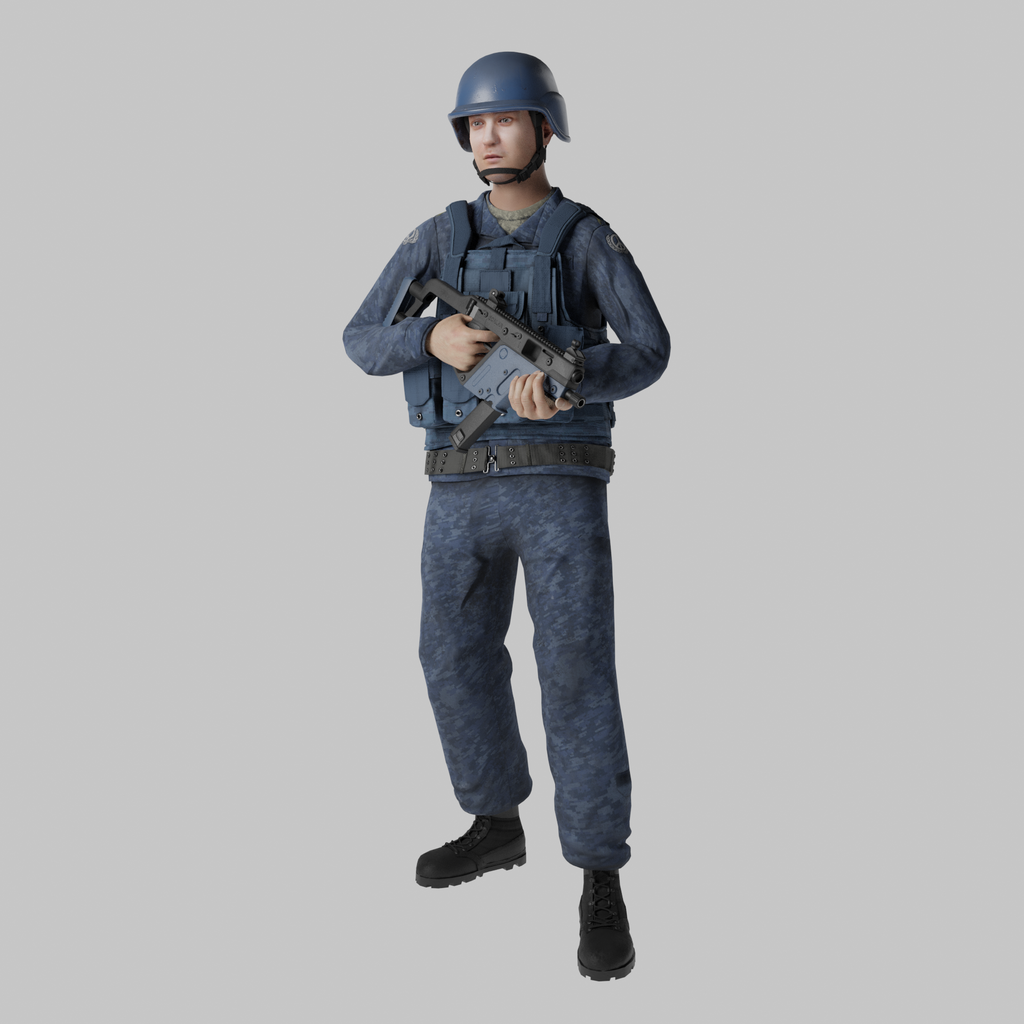Coalition Soldier 2 | FREE 3D Military models | BlenderKit