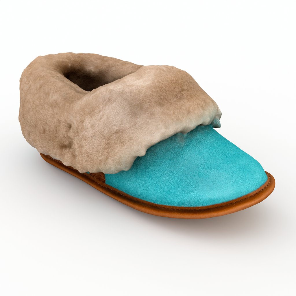 Slippers collar leather footwear shoe | Footwear models | BlenderKit