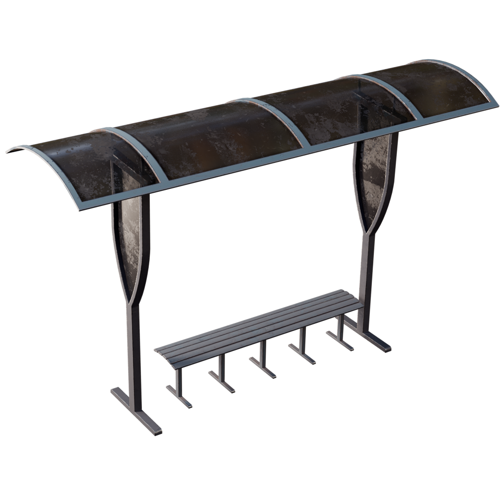 Bus Stop | Urban Environment models | BlenderKit