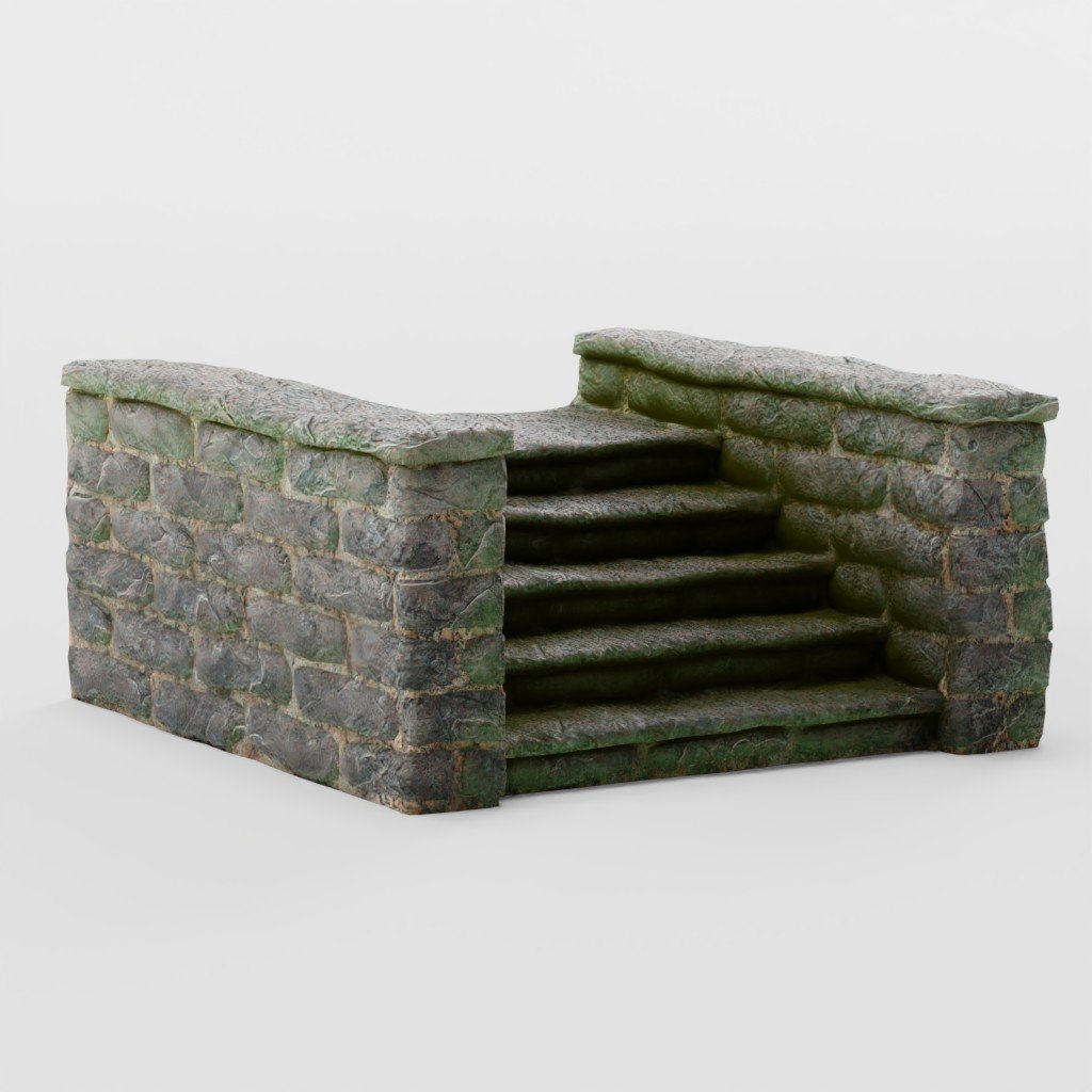 Stone Steps | Stairs models | BlenderKit