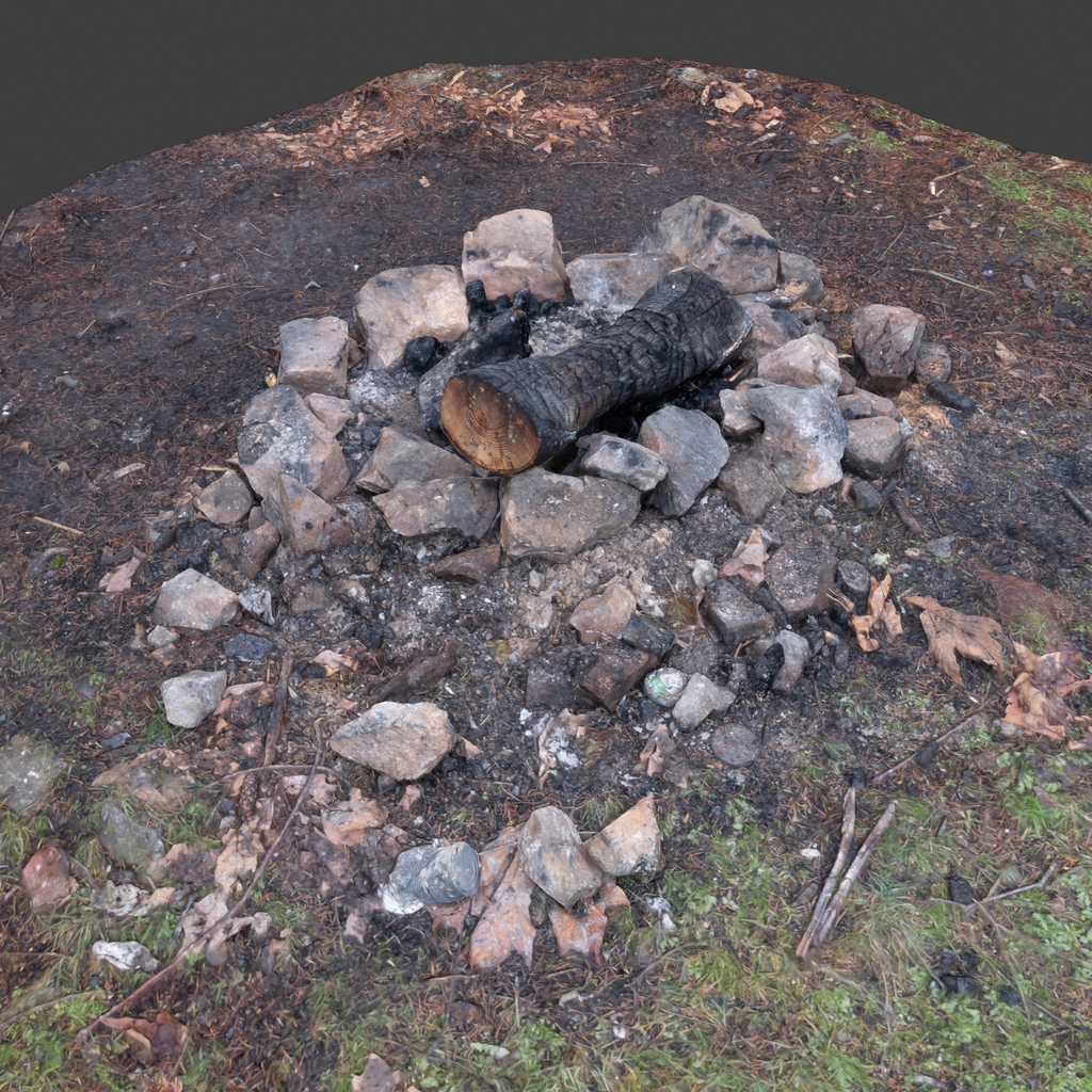 Camp Fire Pit Photoscan | Nature models | BlenderKit