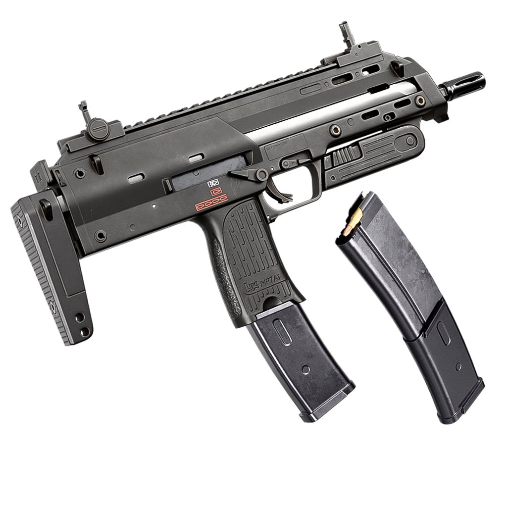 Game ready Tactical H&K MP7 | Modern Weapons models | BlenderKit