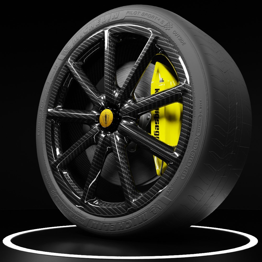 Koenigsegg Tyre | FREE Vehicle Parts models | BlenderKit