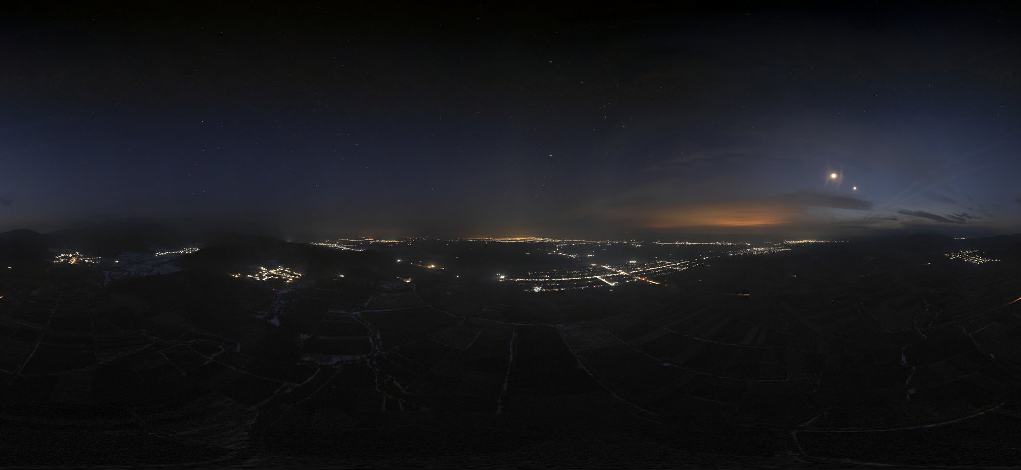 Night between cities. | Nighttime Environments HDRis | BlenderKit