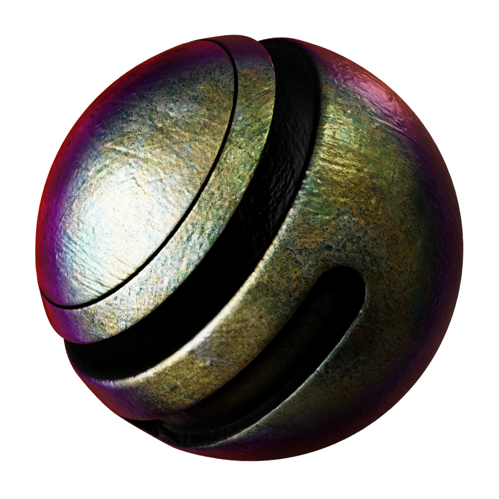 Iridescent Steel | FREE metal materials | BlenderKit