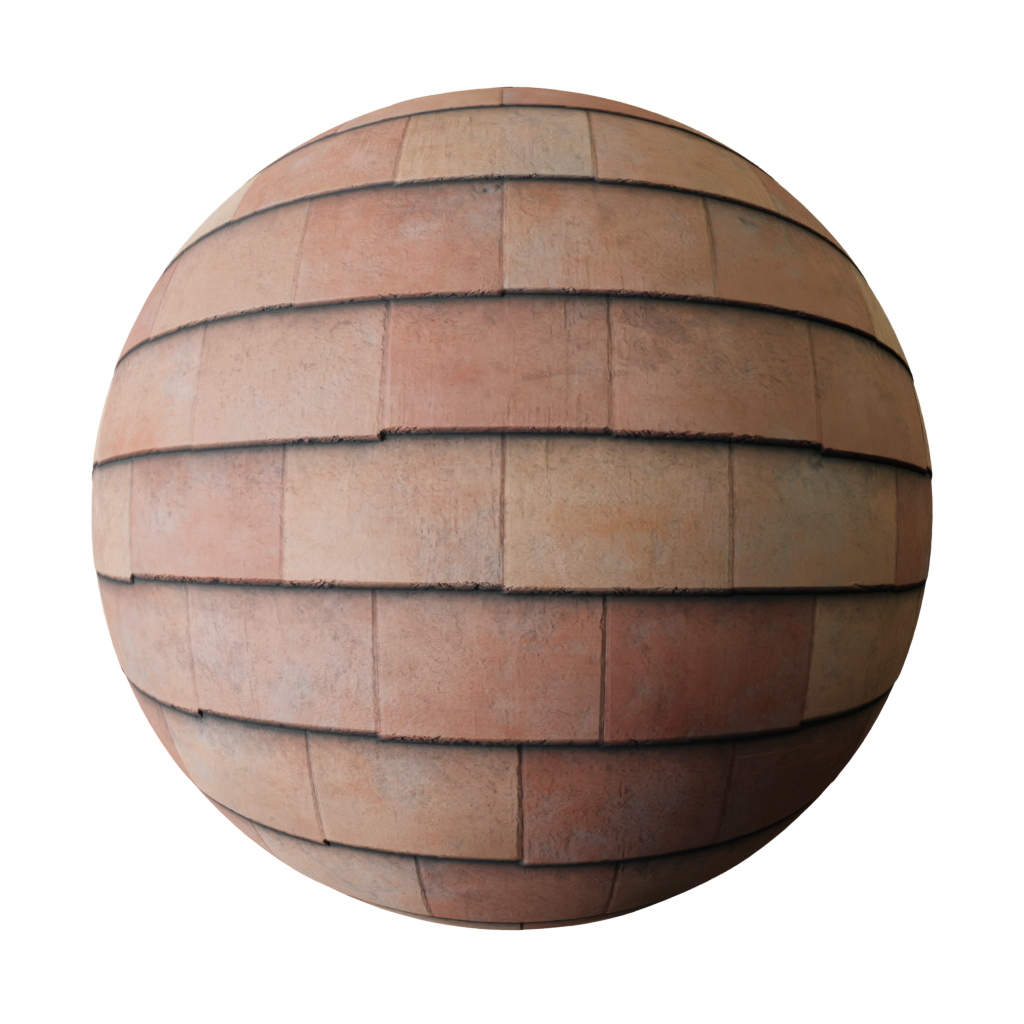 Clay roof tile Brown | FREE tiles materials | BlenderKit