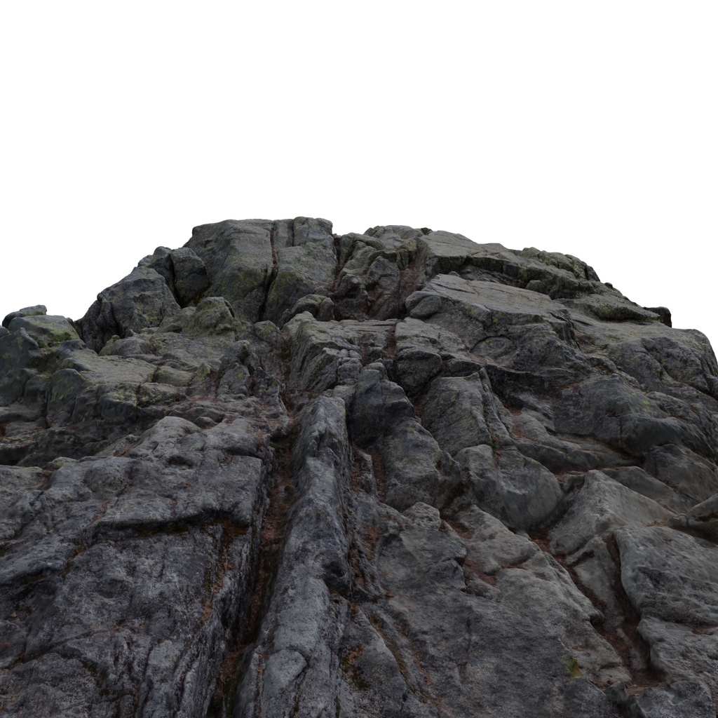 BlenderKit Download The Large Rock On Mountain Model