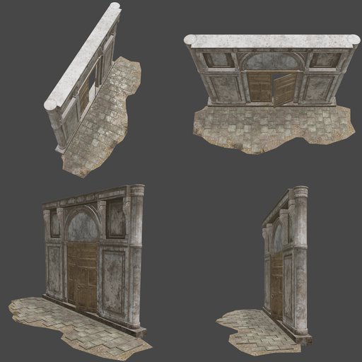Old Gate | Doors models | BlenderKit