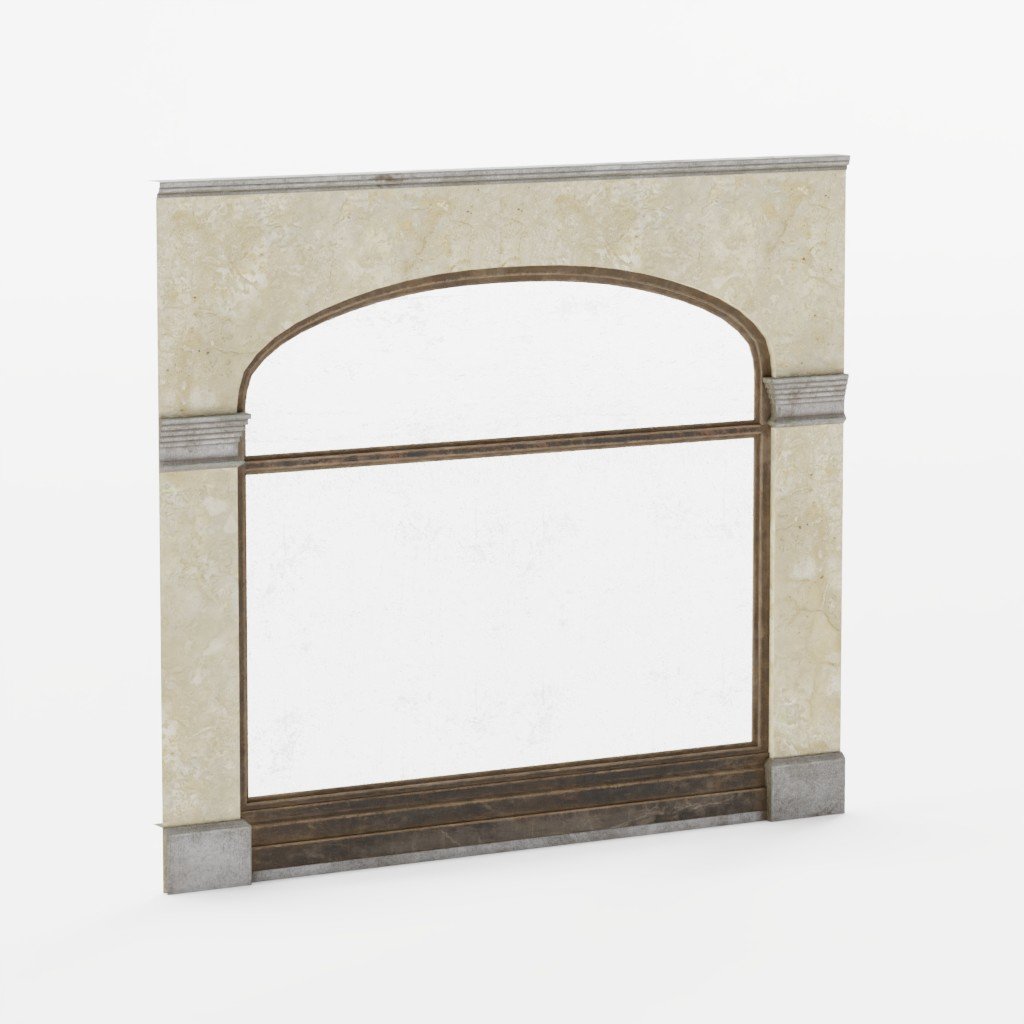 Storefront segment 4x3.5 | Architectural Structures models | BlenderKit