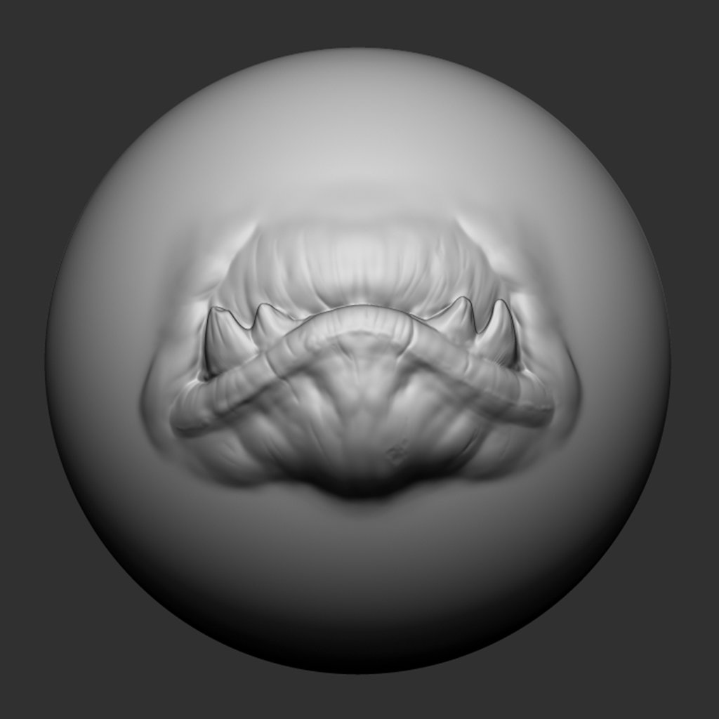 NS Creature mouth bulldog | Face / Head brushes | BlenderKit