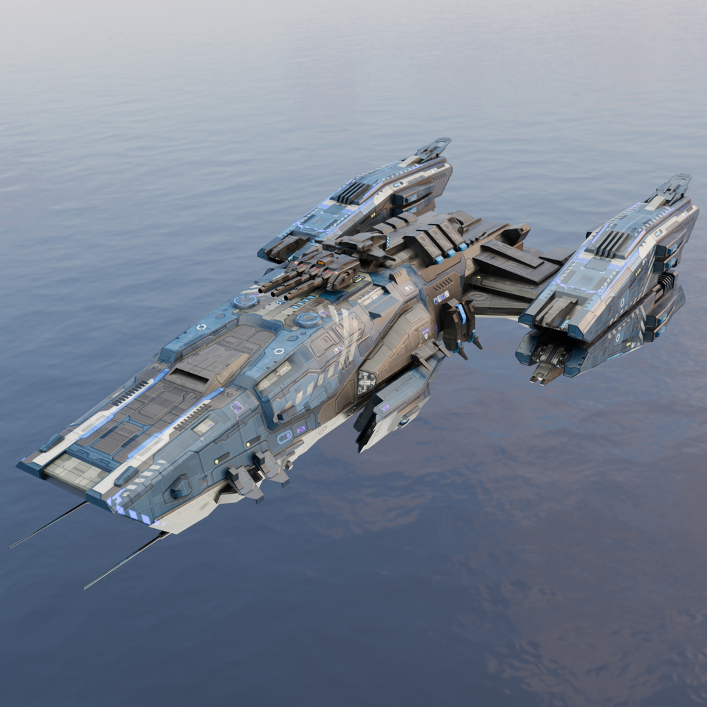 Scifi Space destroyer | Military Aircraft models | BlenderKit