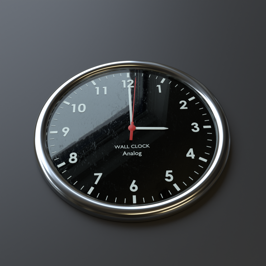 Wall Clock Animated | Clocks models | BlenderKit