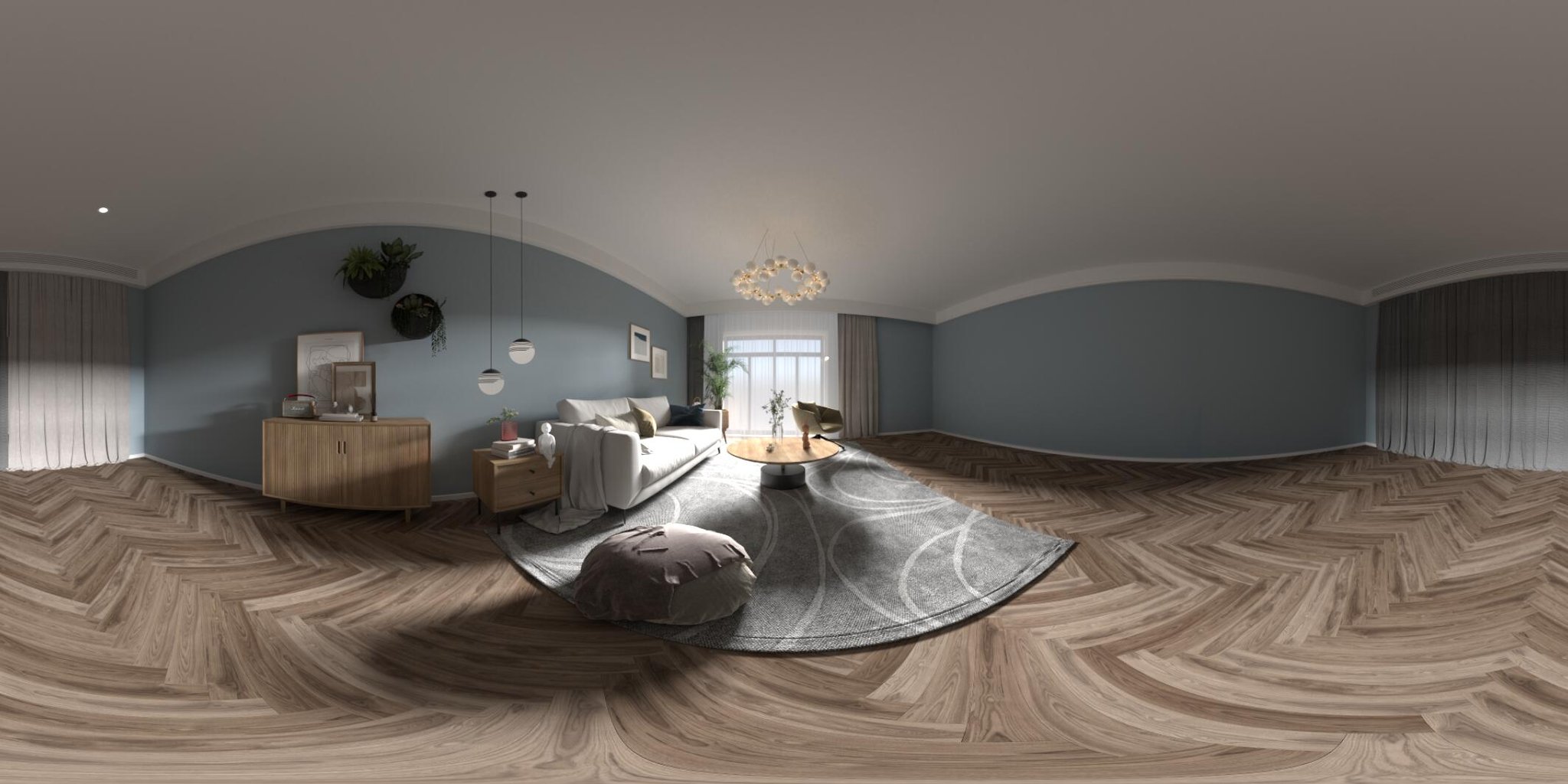 Room Sofa Desk Table | Interiors HDRis | BlenderKit