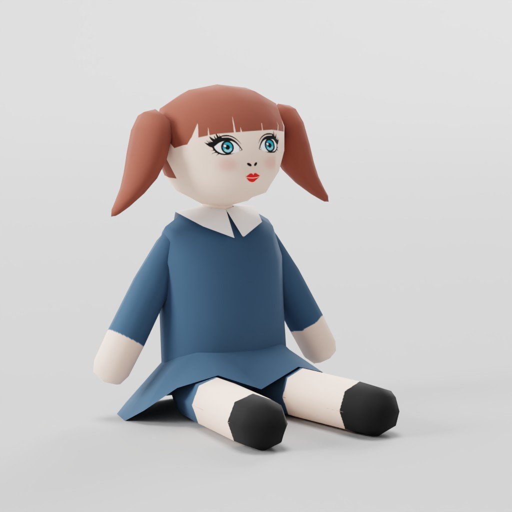 Doll - LowPoly | Hobbies & Sports 3D Models models | BlenderKit
