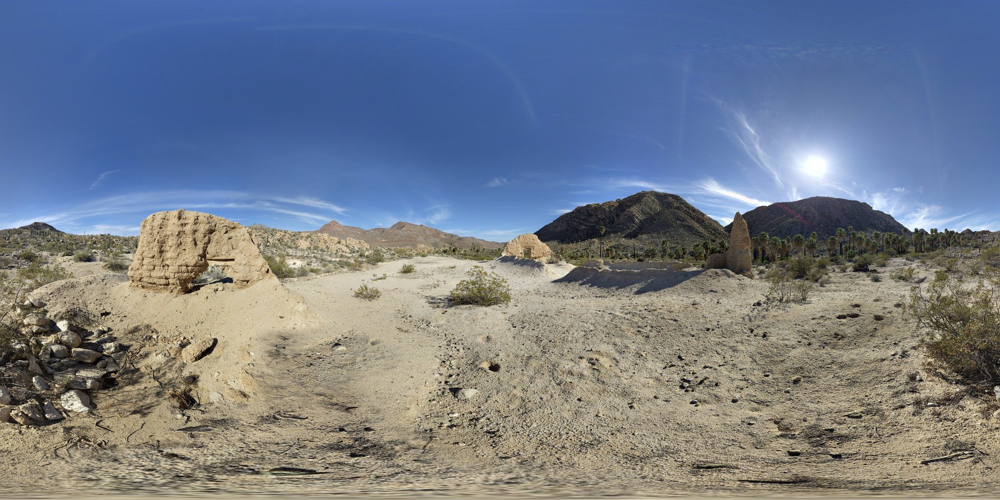 Mountains SkyBlue Dry Ground | Nature HDRis | BlenderKit