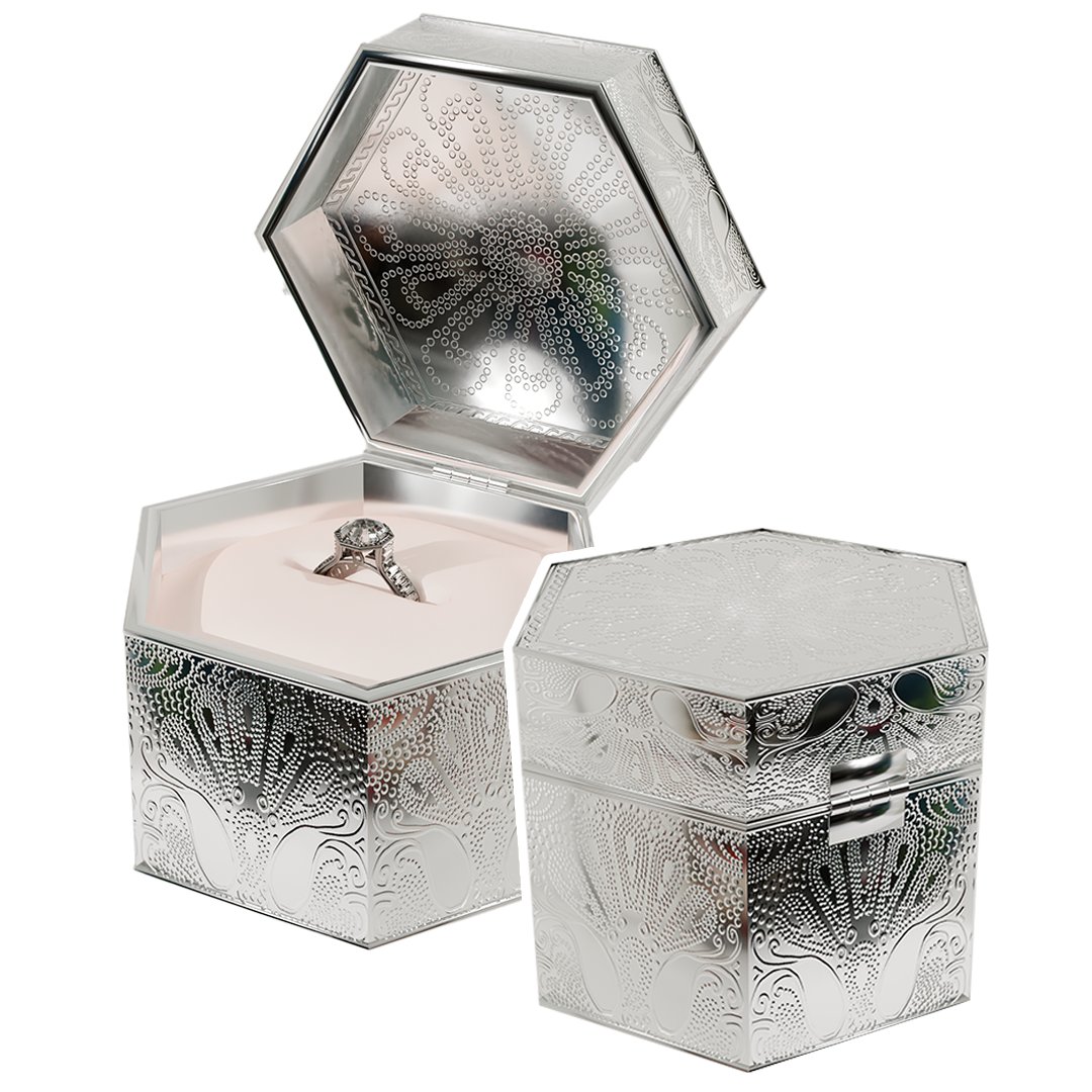 Silver Engagement Ring Box | FREE Interior Decorations models | BlenderKit