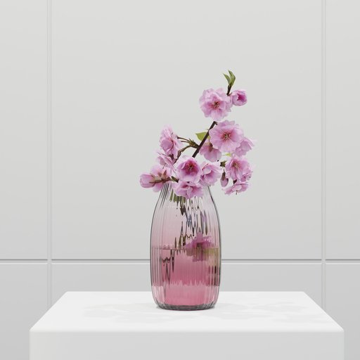 Sakura Stem Vase | Vases models | BlenderKit
