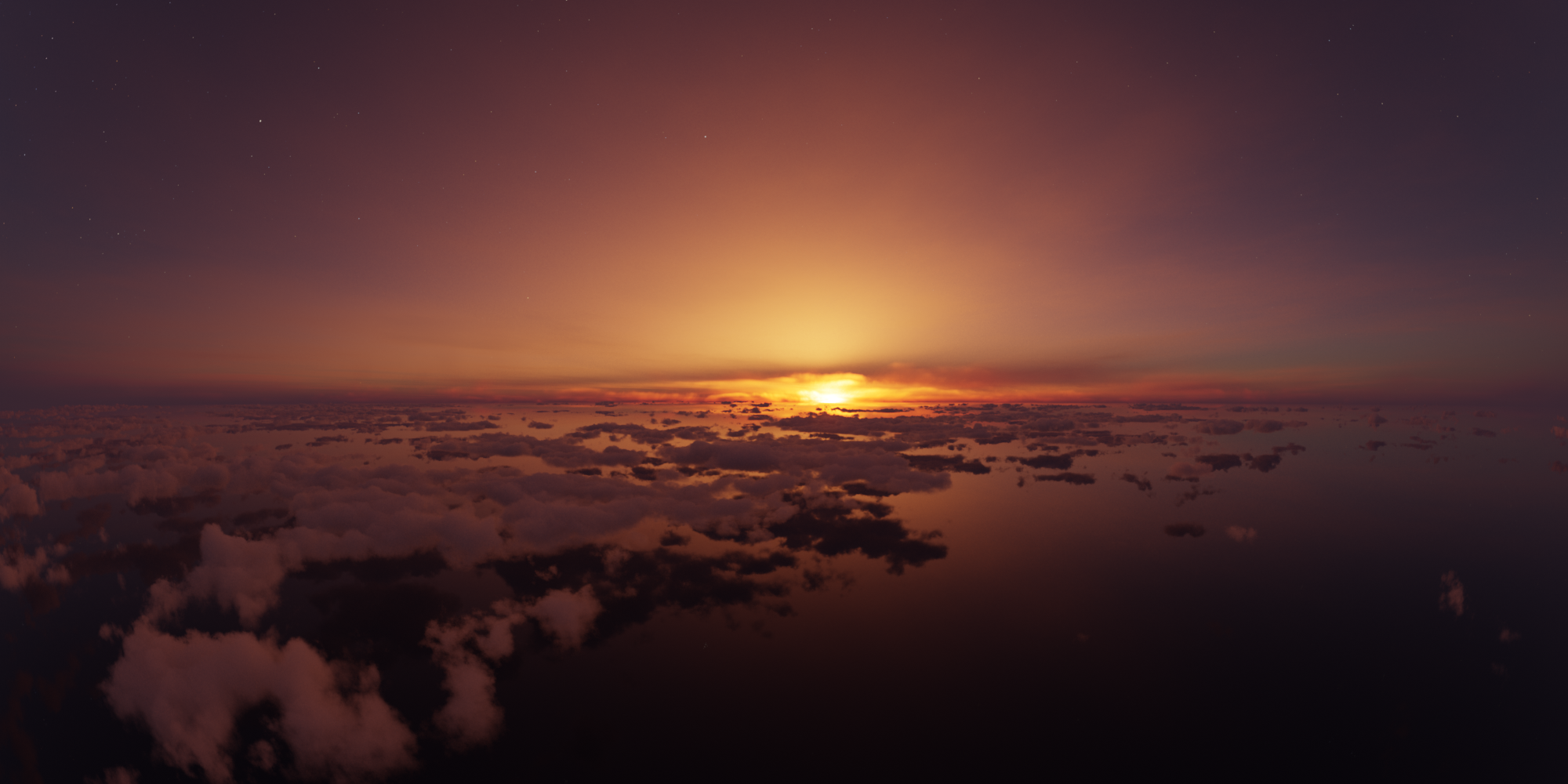 Dramatic Sunset Sky Aerial Ocean | FREE Nature HDRis | BlenderKit