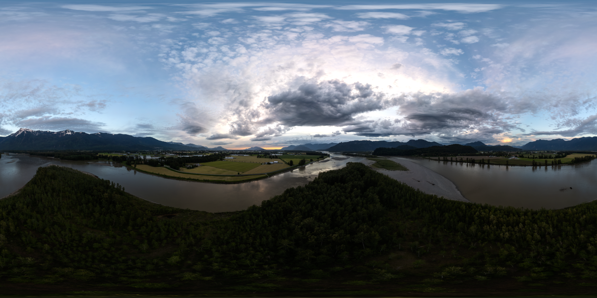 Dramatic Sunset over Canadian Landscape | Landscapes HDRis | BlenderKit