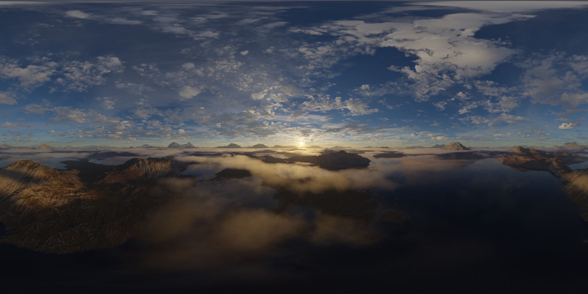 Aerial Sunset Landscape | FREE Landscapes HDRis | BlenderKit