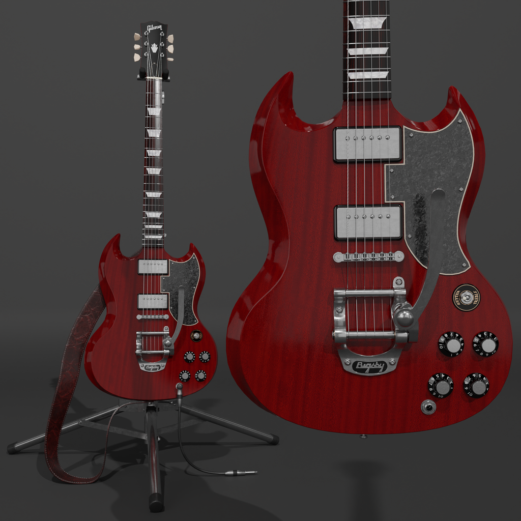 Violin | FREE Musical Instruments models | BlenderKit