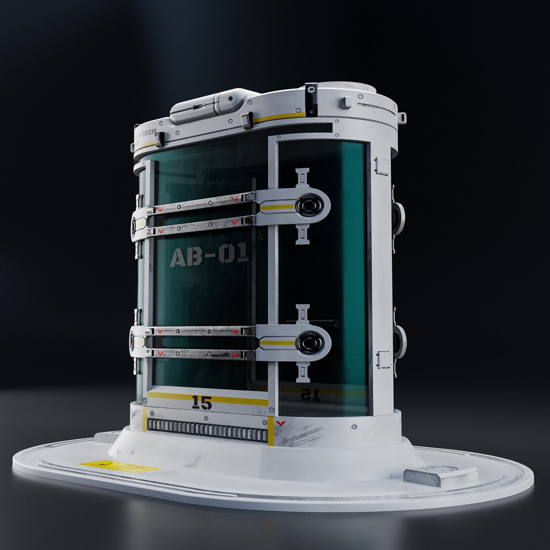 Sci-Fi Embryo Chamber & Isolation Pods | Interior Design models | BlenderKit