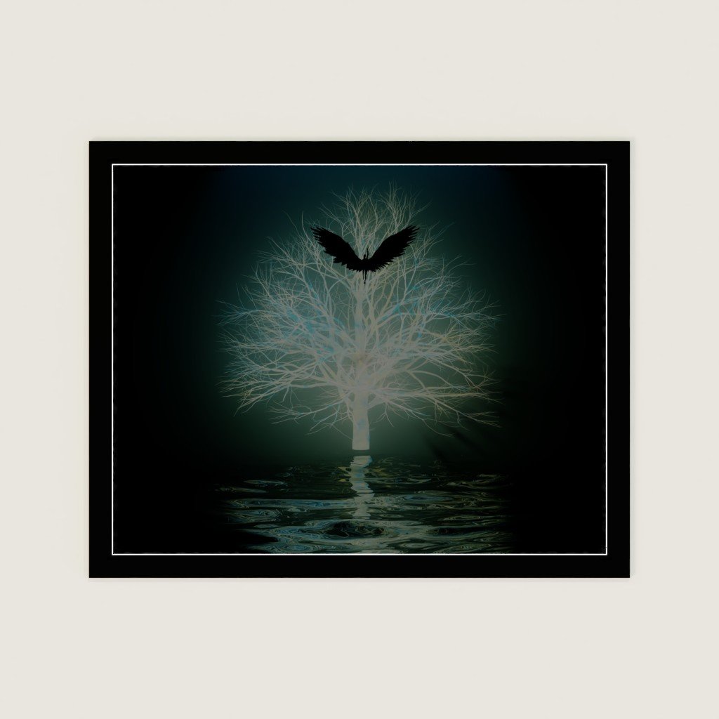 Photo frame 'anyframe' with a river | FREE Decorative Pictures models | BlenderKit