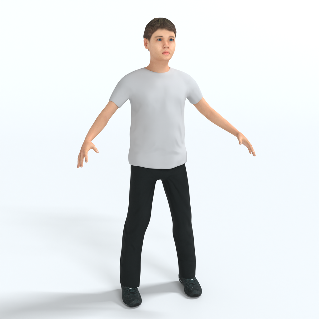 Oliver Kid Character Rigged | Children models | BlenderKit