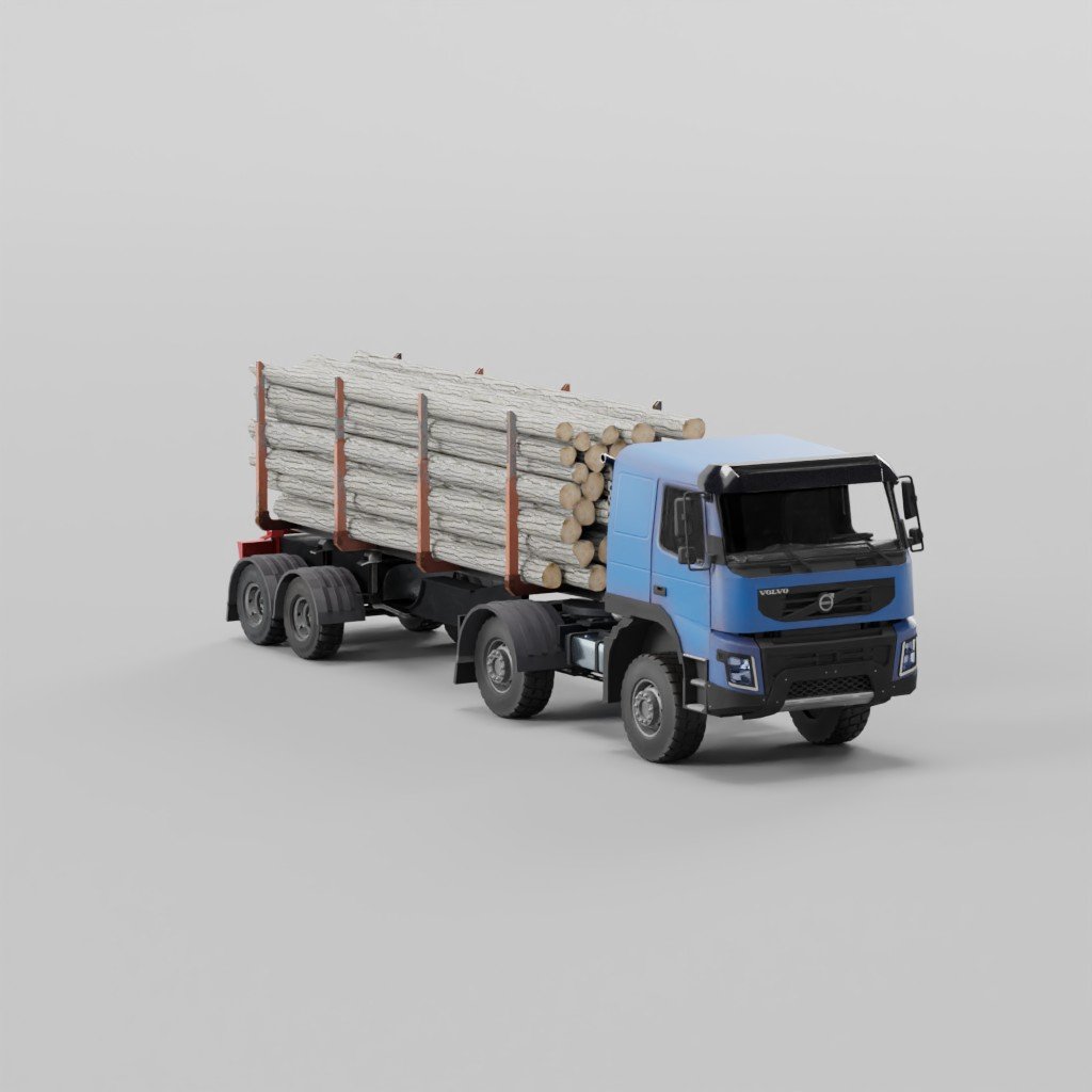 Volvo Truck | FREE 3D Truck models | BlenderKit