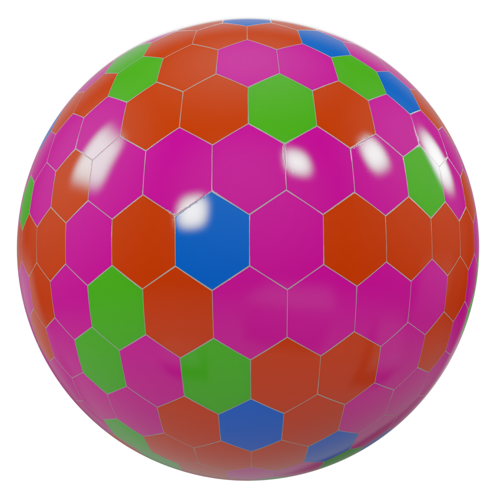 Multi colour hexa tiles | FREE tiles materials | BlenderKit