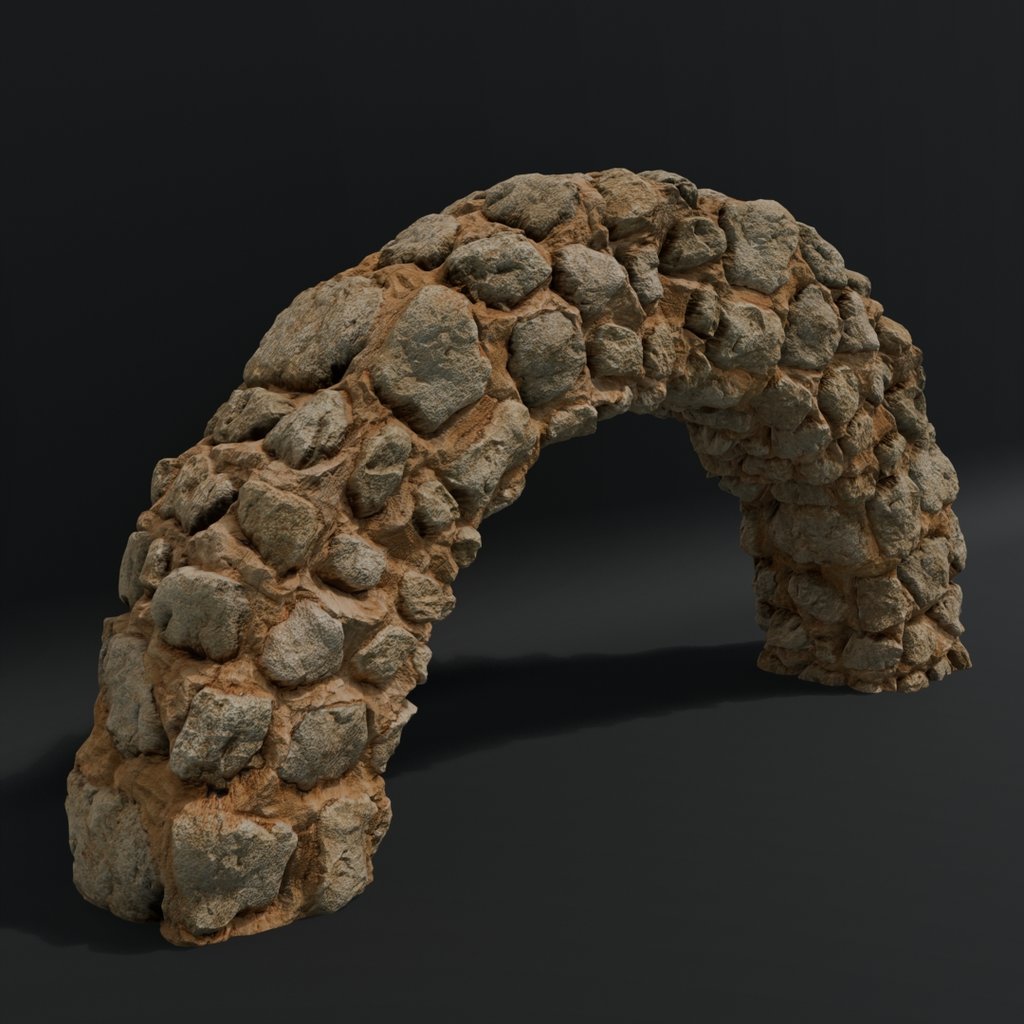Stone Arch Sandy | Exterior Elements models | BlenderKit