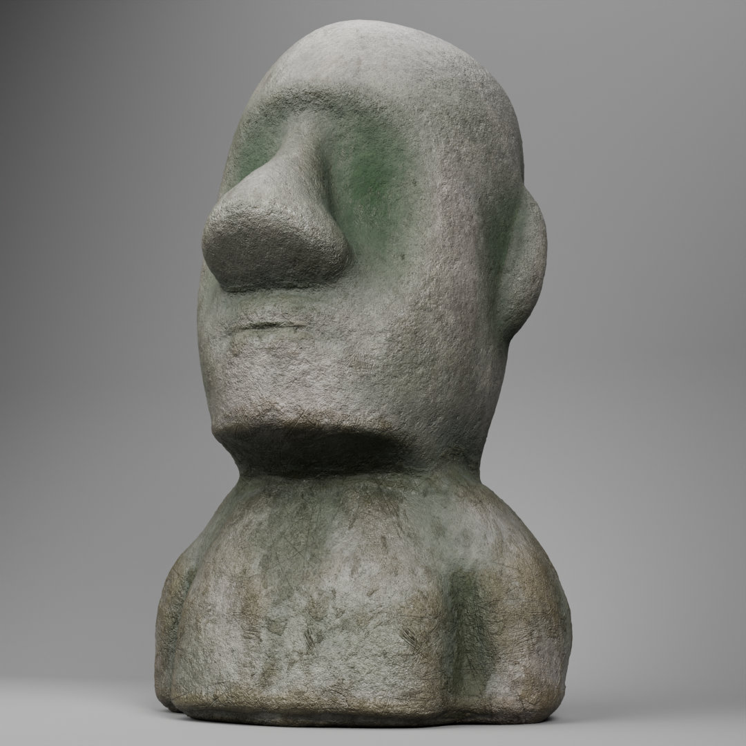 Easter Island Moia Rock Sculpture | Interior Sculptures models | BlenderKit