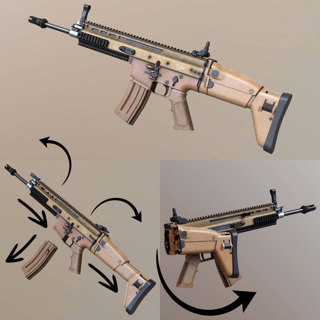 Fn scar-l | Modern Weapons models | BlenderKit