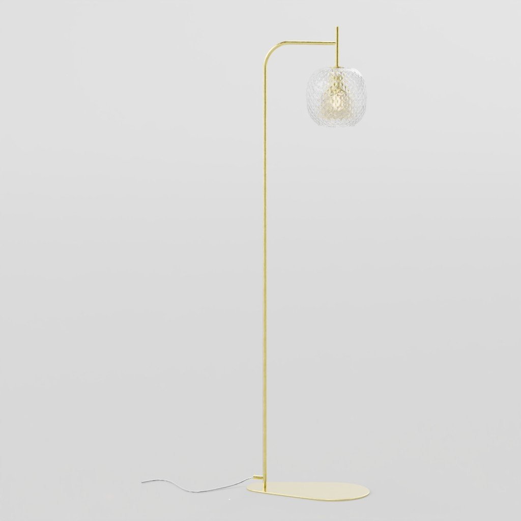 Glass and brass floor lamp | FREE Floor Lamps models | BlenderKit