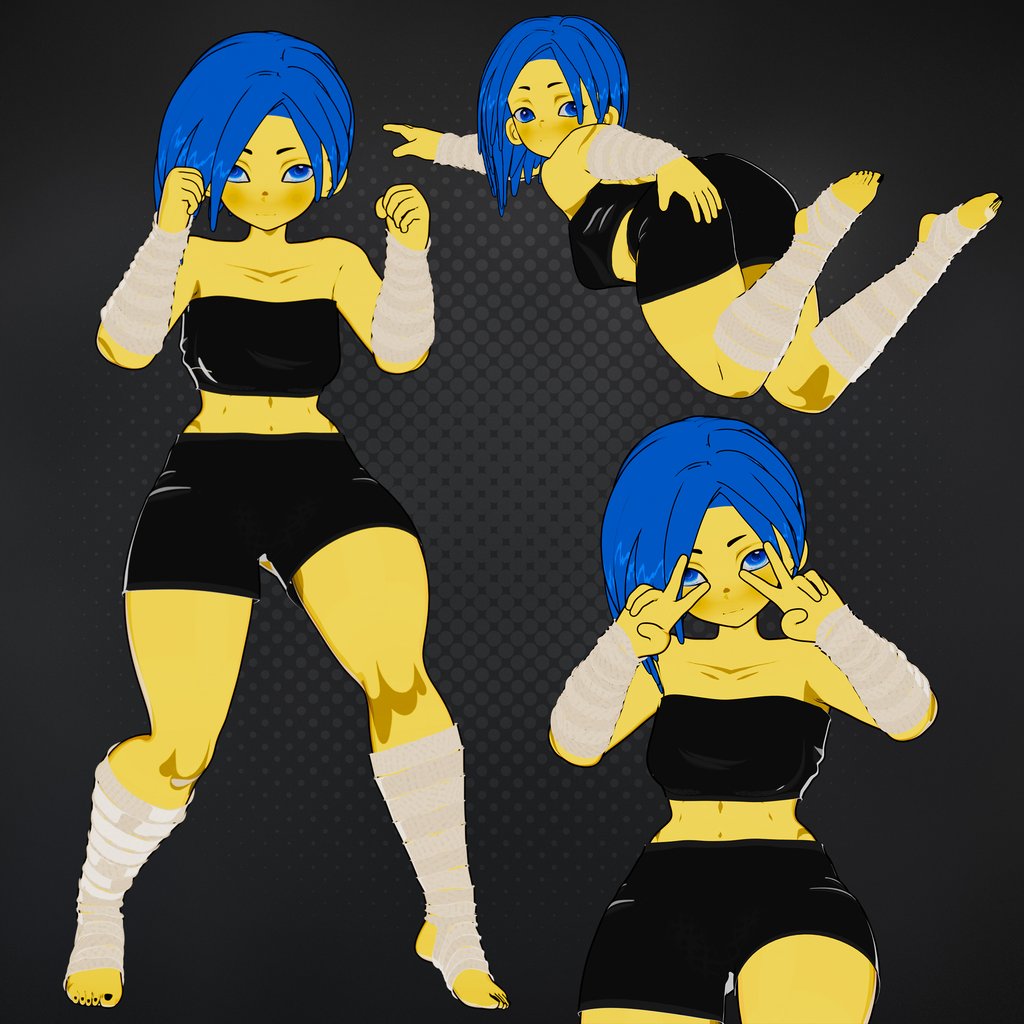 BlenderKit | Download the Lucifera - Anime Stylized NPR Character model