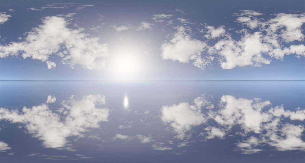 Bright Cloudy Horizon HDRI | Water Environments HDRis | BlenderKit