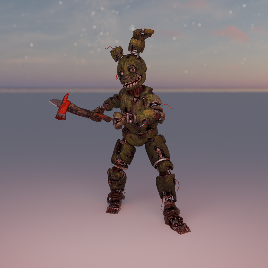 Springtrap Attack animated | FREE Monsters & Creatures models | BlenderKit