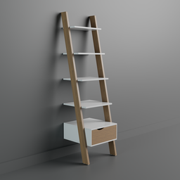 Wooden Ladder Bookcase Shelf Scandinavian Nordic Style | Shelves models ...