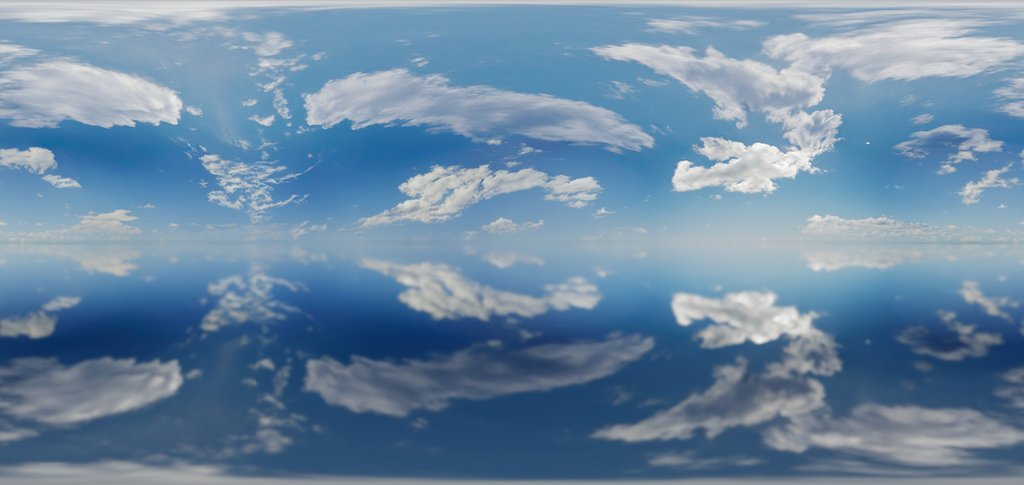 Deep Blue Sky Reflection | Water Environments HDRis | BlenderKit