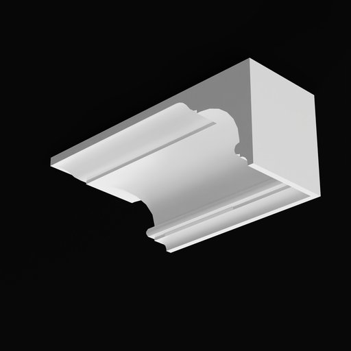 Fluted Victorian Cornice CN63 | Molding / Carving models | BlenderKit