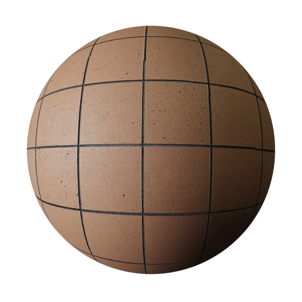 Brown Square Tile Grid | FREE bricks materials | BlenderKit