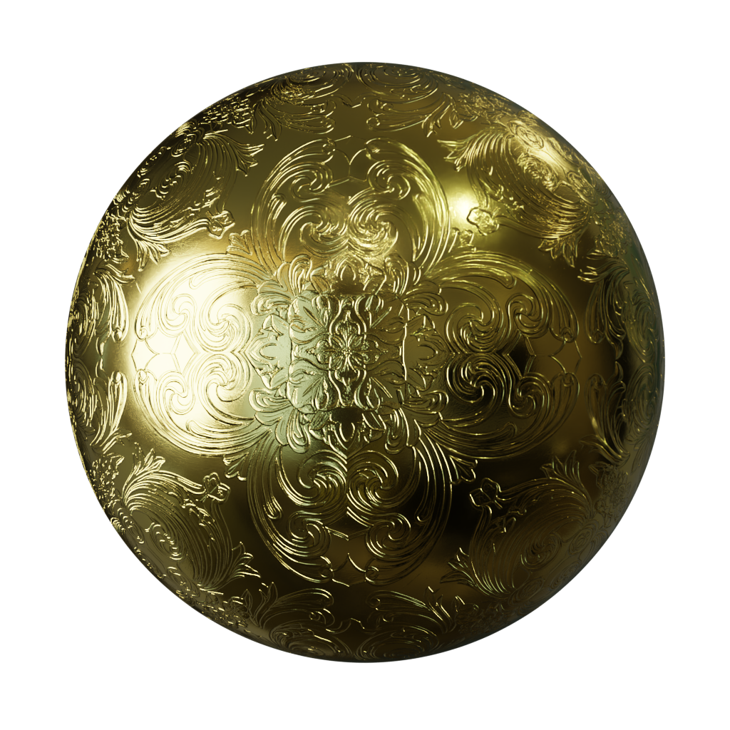 Rococo Gold | FREE metal materials | BlenderKit