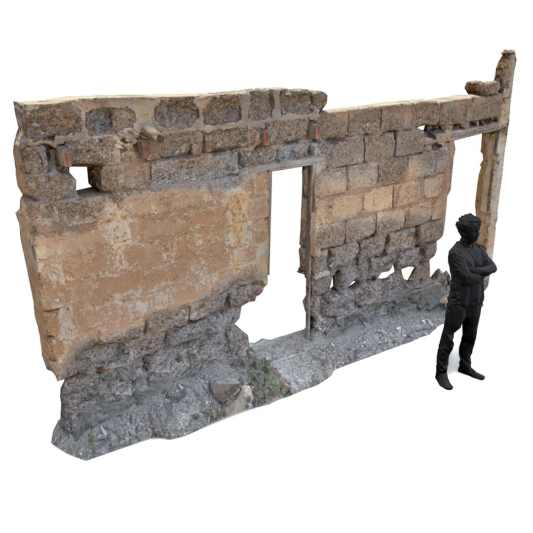 Wall ruin eroded 1of5 | Historic Buildings models | BlenderKit